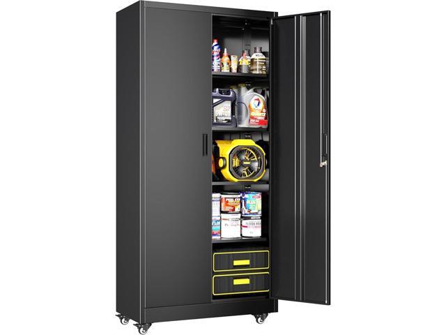 Click here for Greenvelly Metal Storage Cabinet with Wheels  73 H... prices