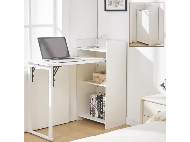 Click here for Fold Out Desk with Storage and Built-in Outlet  Mi... prices