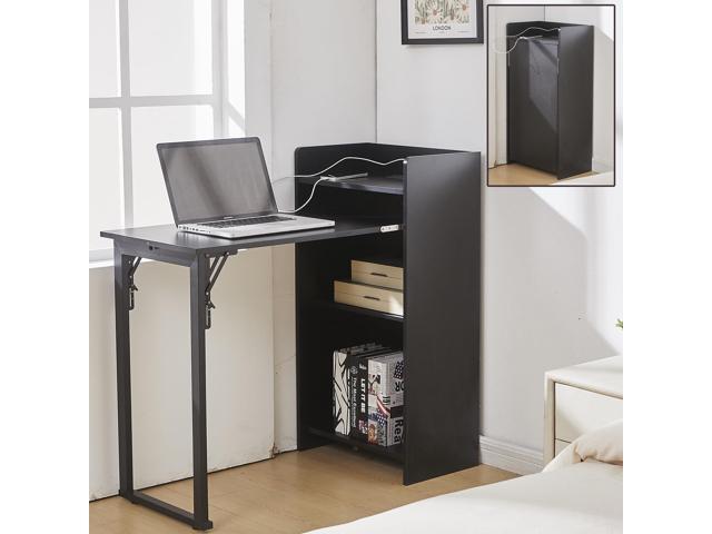 Click here for Fold Out Desk with Storage and Built-in Outlet  Mi... prices