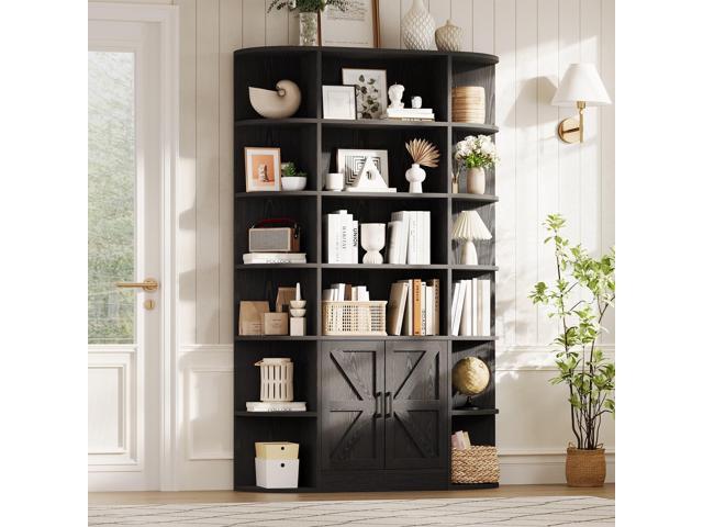 Click here for Garvee 75in Tall Bookcase with Storage Cabinet  6-... prices