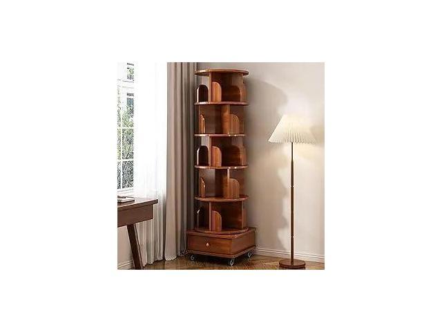 Click here for 6 Tier Rotating Bookshelf with Storage Cabinet  Sp... prices