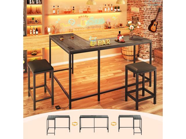 Click here for Bar Table and Chairs Set for 2-4  63 Convertible L... prices