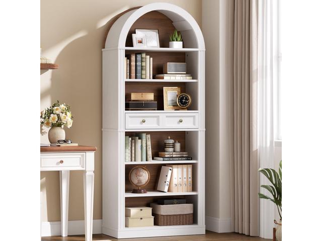 Click here for Arched Bookshelf  73 Tall Arch Bookcase with Drawe... prices
