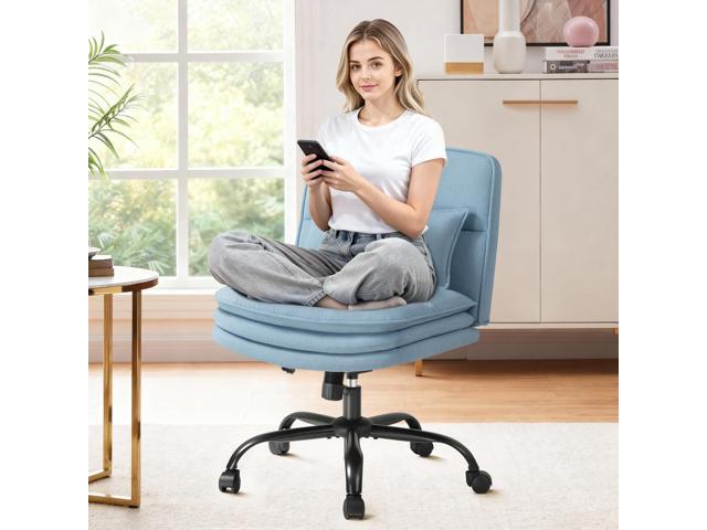 Click here for Furmax Criss Cross Legged Office Chair with Wheels... prices