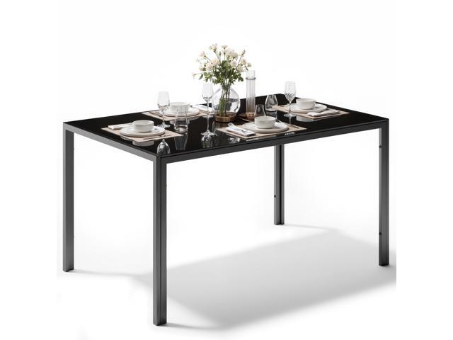 Click here for Modern Black Glass Table with Tempered Glass Top... prices