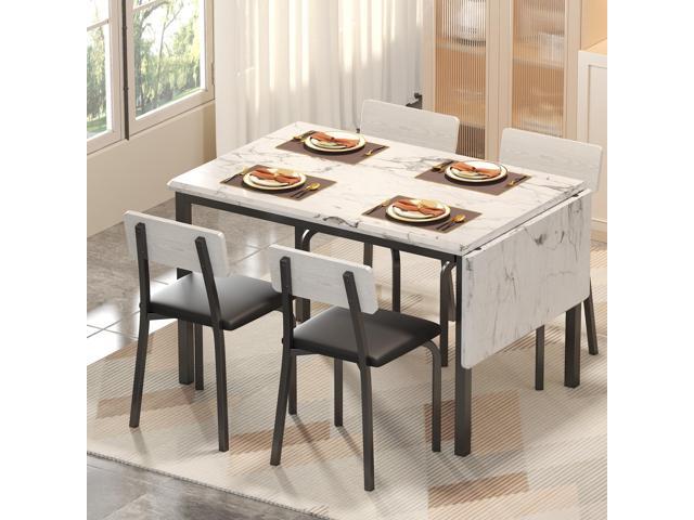 Click here for IRONCK 5-Piece 63 Extendable Dining Table with 4 U... prices