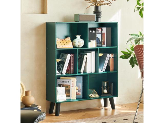Click here for LEYAOYAO 7 Cube Bookshelf  Mid-Century Modern Book... prices