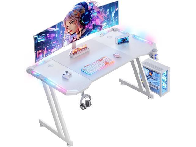 Click here for HLDIRECT 47 Inch Gaming Desk with LED Lights Carbo... prices