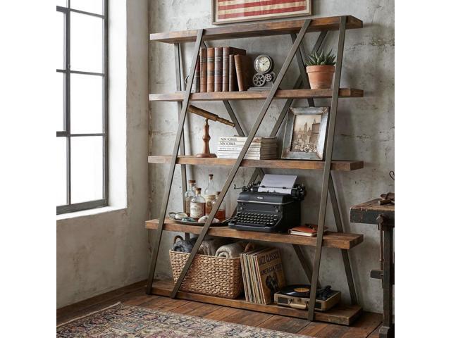 Click here for FUSUNBAO Unique 5-Tier Wooden and Metal Frame Book... prices