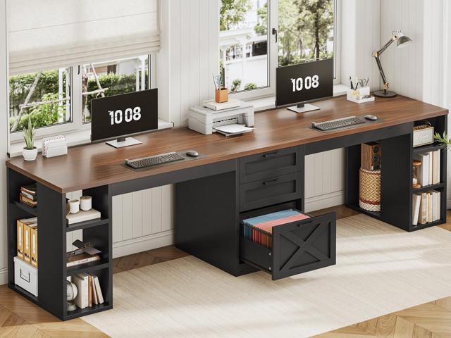 Click here for SEDETA Farmhouse 96.5 Office Desk with Drawers  2... prices