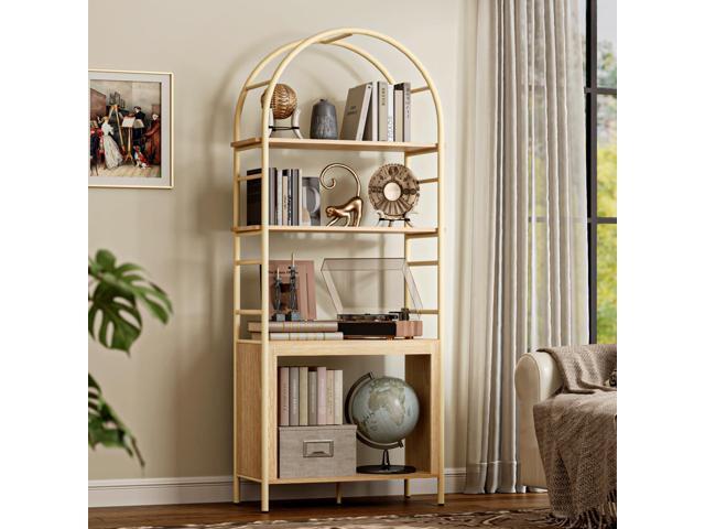 Click here for BREEZEHEAT Fluted Arched Bookshelf  71 Tall Booksh... prices