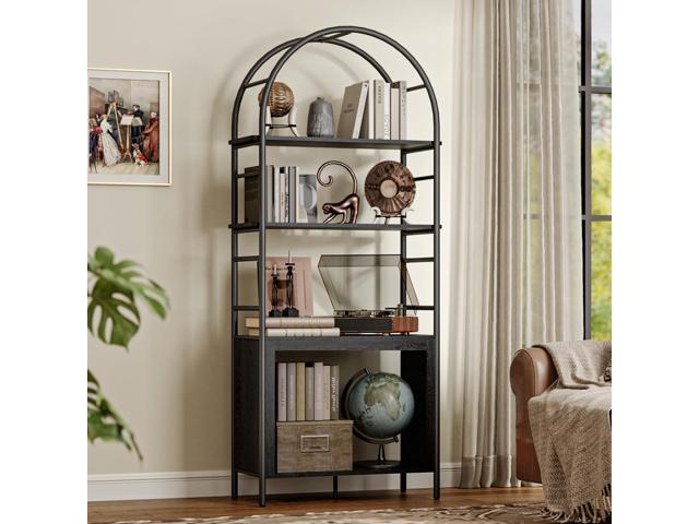 Click here for BREEZEHEAT 4-Tier Arched Bookshelf  72 Tall Bookca... prices