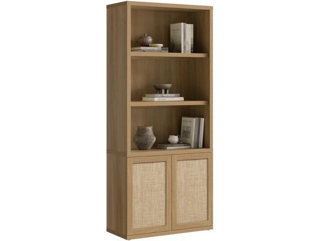 Click here for SICOTAS 70.5 Tall Bookshelf - Rattan 5-Tier Bookca... prices