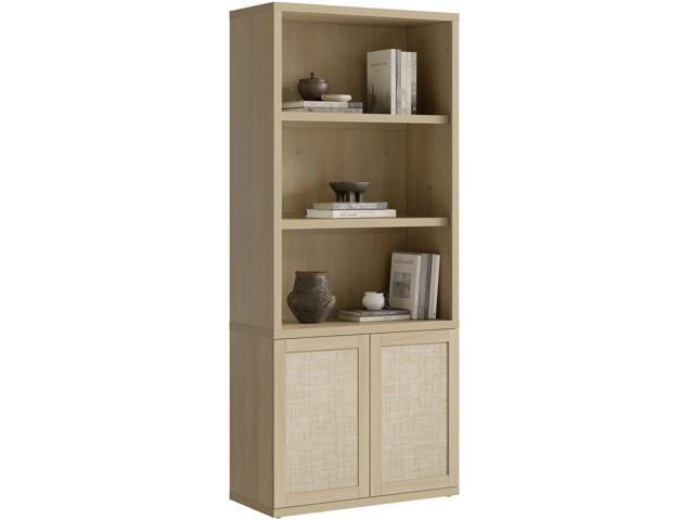 Click here for SICOTAS 70.5 Tall Bookshelf - 5-Tier Rattan Bookca... prices