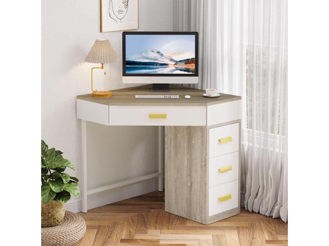 Click here for Tribesigns Corner Desk  Triangle Computer Desk wit... prices