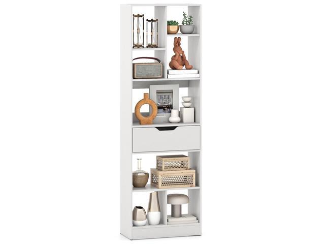 Click here for Giantex 7-Tier Bookcase with Drawer  61 Tall White... prices