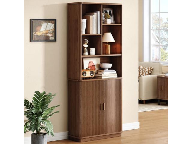 Click here for ONBRILL 71 Tall Cube Bookcase  Curved Bookshelf wi... prices