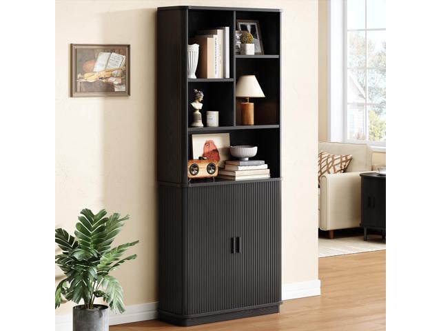 Click here for ONBRILL 71 Tall Cube Bookcase  Curved Bookshelf wi... prices