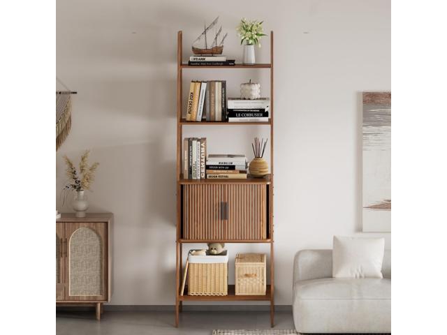 Click here for 4 Tier Bookshelf with Drawer Tall Narrow Bookcase... prices
