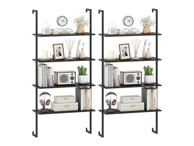 Click here for Tangkula 4-Tier Wall-Mounted Bookshelf  Industrial... prices