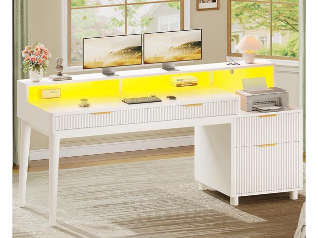 Click here for SEDETA Office Desk with 4 Storage Drawers  59 Flut... prices
