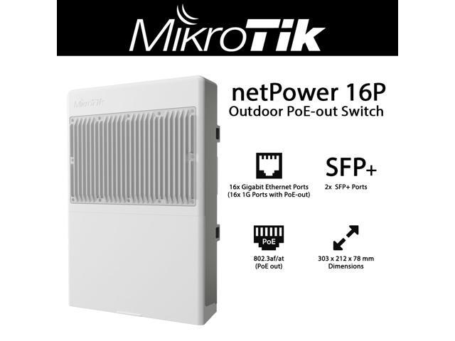 Click here for Mikrotik netPower 16P CRS318-16P-2S+OUT Outdoor Sw... prices