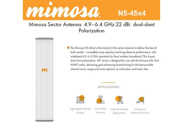 Click here for Mimosa Networks - N5-45X4 - 45 Sector Antenna MIMO... prices