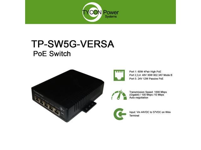 Click here for Tycon Power Systems TP-SW5G-VERSA PoE Switch 44-57... prices