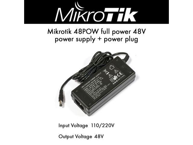 Click here for Mikrotik 48POW. 48v 30w Power Adapter + Power plug... prices
