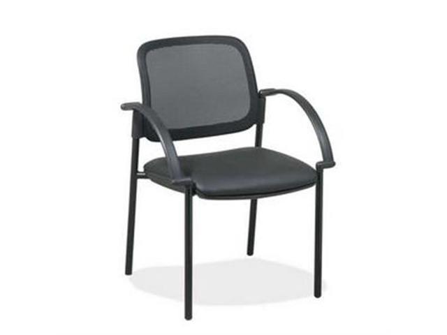 Click here for Lorell Guest Chair 24x23-1/2x32-3/4 Black Faux Lea... prices
