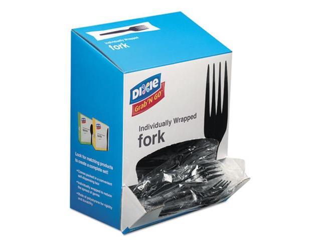 Click here for Dixie FM5W540 Grabn Go Wrapped Cutlery  Forks  Bla... prices