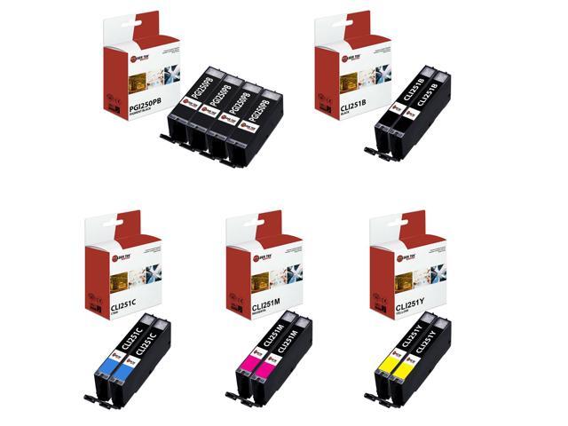 Click here for 12Pk LTS PGI-250 CLI-251 PGBK/B/C/M/Y HY Compatibl... prices