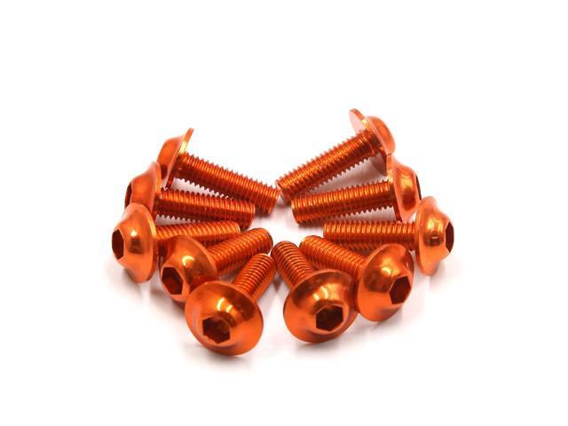 Click here for 10PCS M6 x 20mm Orange Hexagon License Plates Fair... prices