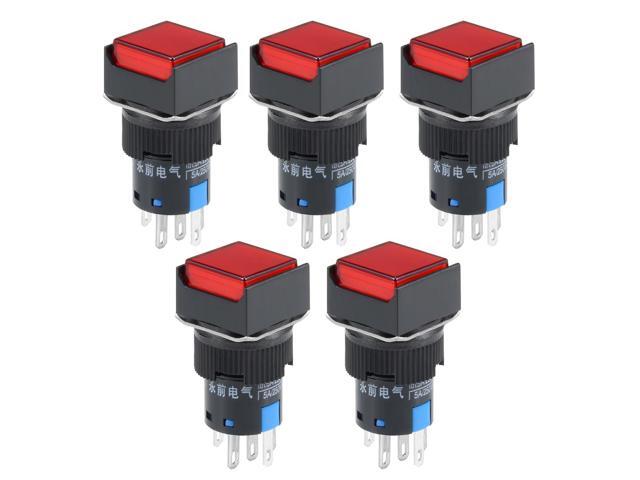 Click here for 5Pcs 16mm Momentary Push Button Switch Red LED Lig... prices