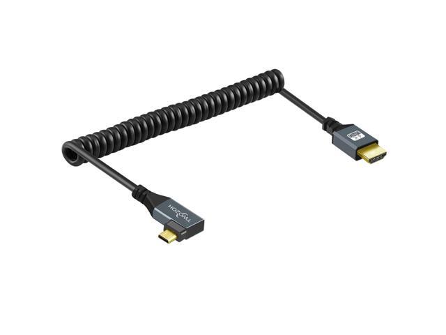 Click here for Twozoh Left Angled Coiled Micro HDMI to HDMI Cable... prices