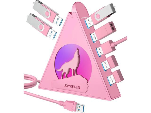 Click here for 7 USB 3.0 Ports  Howling Wolf Pink USB Hub - 2FT L... prices