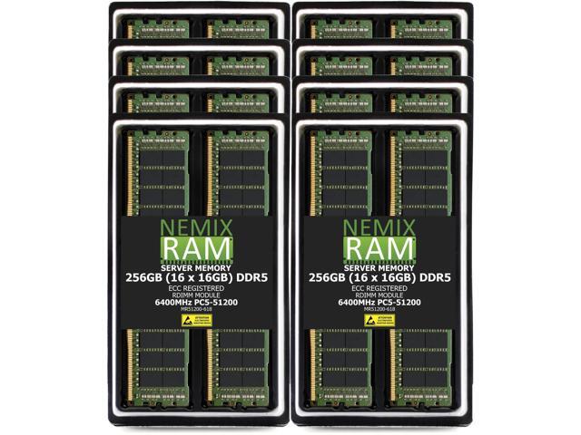 Click here for NEMIX RAM 256GB (16X16GB) DDR5 6400MHz PC5-51200 1... prices