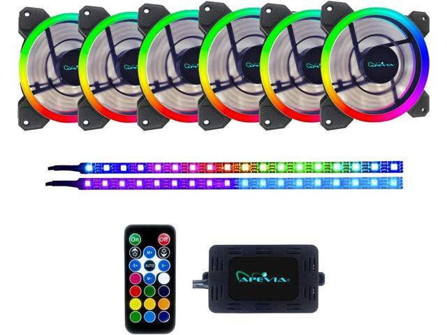 Click here for Apevia ST6P2-RGB Spectra 120mm Silent Dual Ring RG... prices