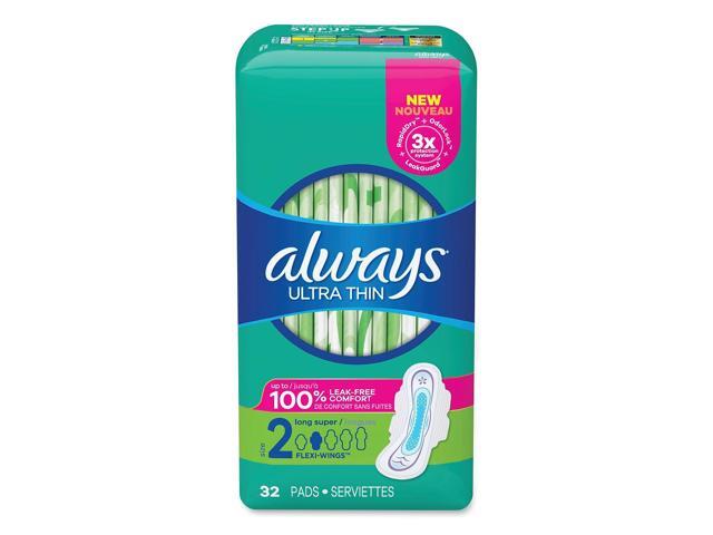 Click here for Always Ultra Thin Pads with Wings Size 2 Long Supe... prices