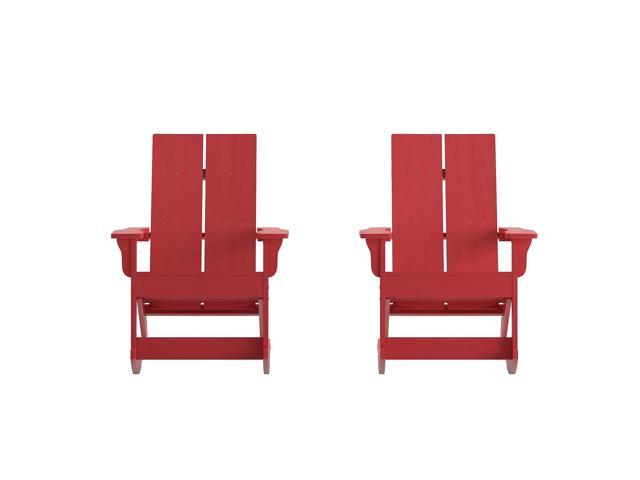 Click here for Flash Furniture Finn Dual Slat Back Adirondack Roc... prices