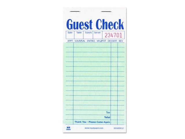 Click here for Royal Guest Check Book Carbon Duplicate 3 1/2 x 6... prices