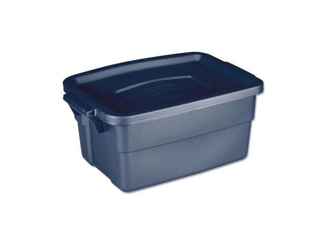 Rubbermaid 3 Gallon Stackable Storage Container  Dark Indigo Metallic (6 Pack) - Dark indigo metallic
