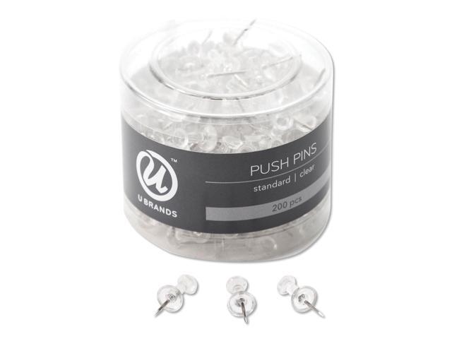 Click here for U Brands Standard Push Pins Plastic Clear 7/16 200... prices