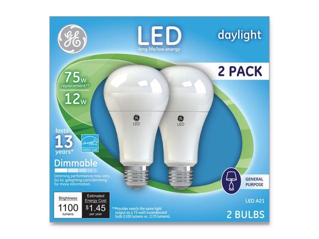 Click here for GE LED Daylight A21 Dimmable Light Bulb  12 W  2/P... prices