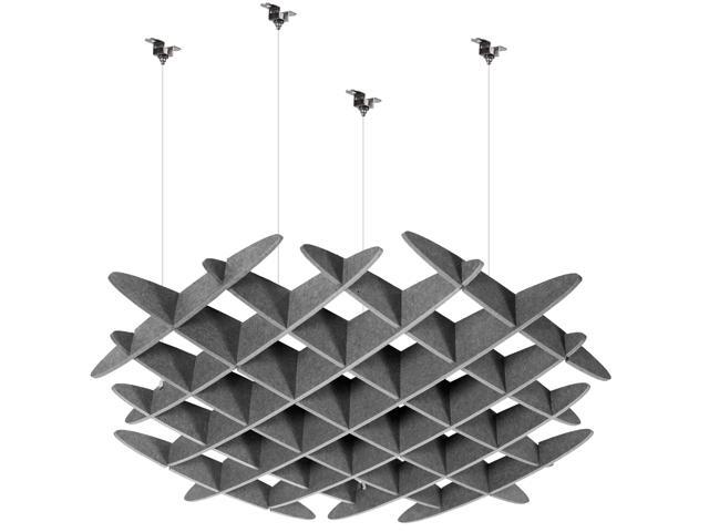 Click here for VIVO Dark Gray Acoustic Ceiling Waffle Panel prices