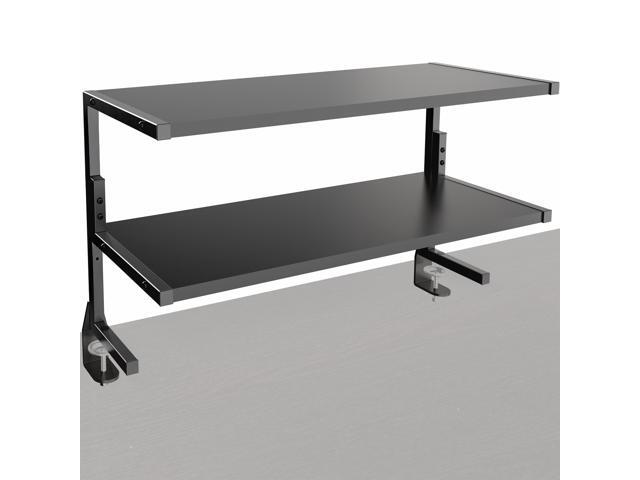 Click here for VIVO Black Clamp-on 30 Above or Below Desk 2-Tier... prices