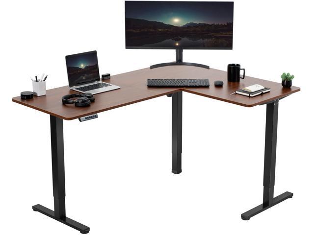 Click here for VIVO Dark Walnut / Black Electric 63 x 47 Corner S... prices