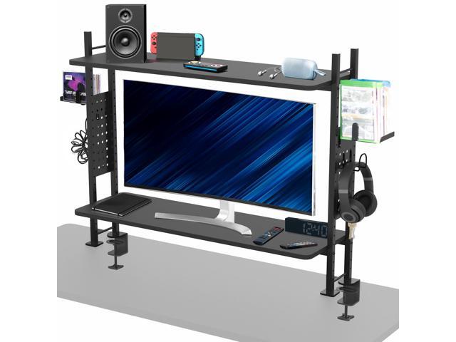 Click here for VIVO Black 40 Clamp-on 2-Tier Gaming Shelf System... prices