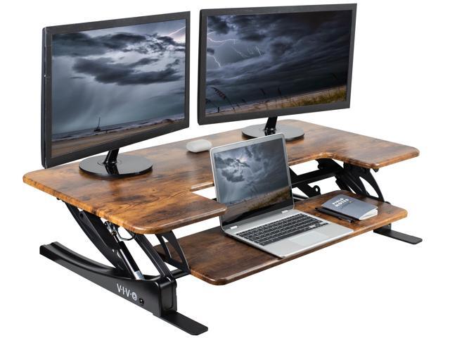 Click here for VIVO Vintage Brown Adjustable Extra Wide 42 Standu... prices