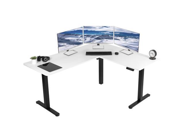 Click here for VIVO Electric 63 x 55 Corner Standing Desk  White... prices